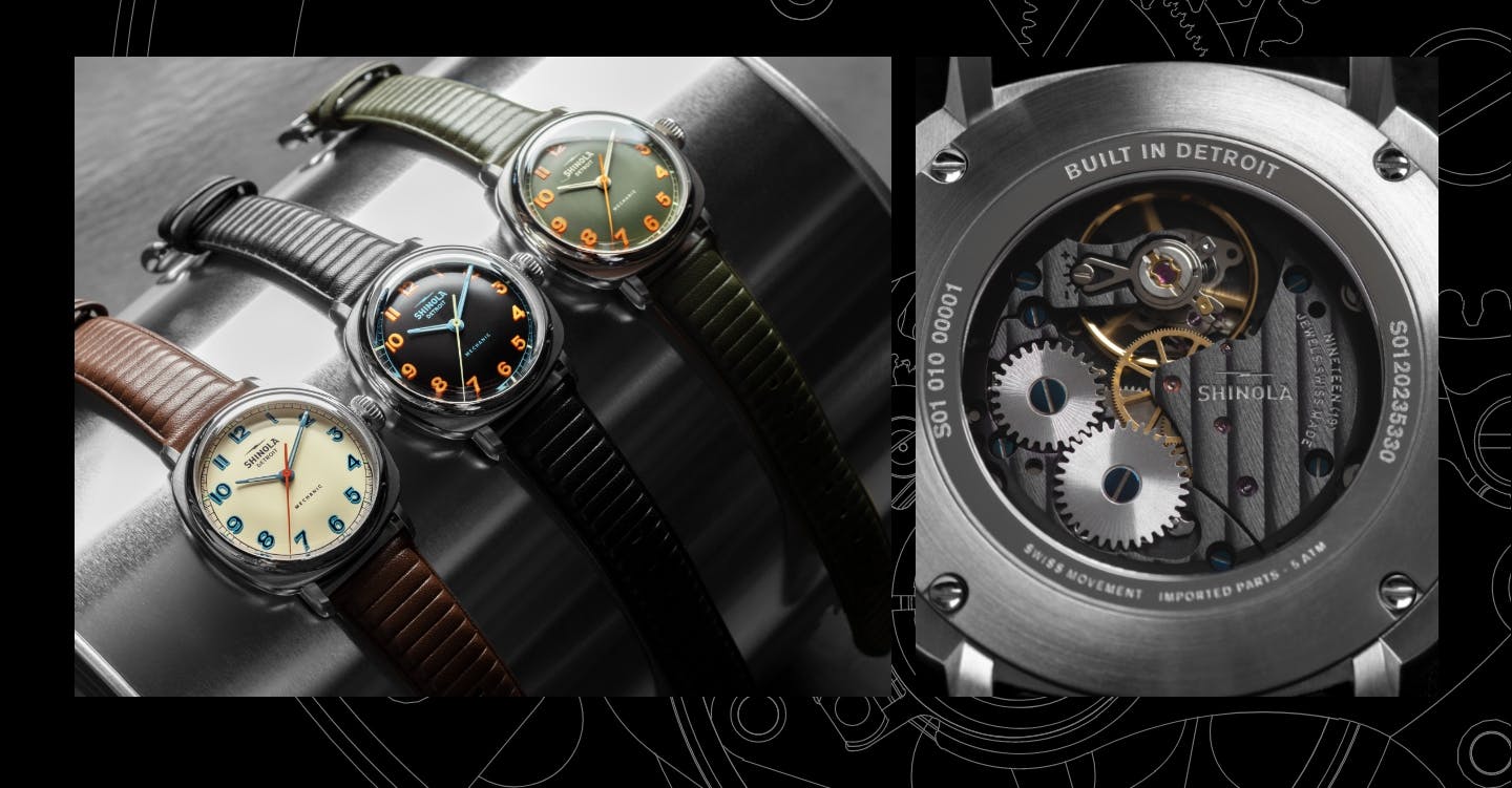 Shinola Mechanic - Manual Wind Sellita SW210 Movement $1,450.00 (39mm ...